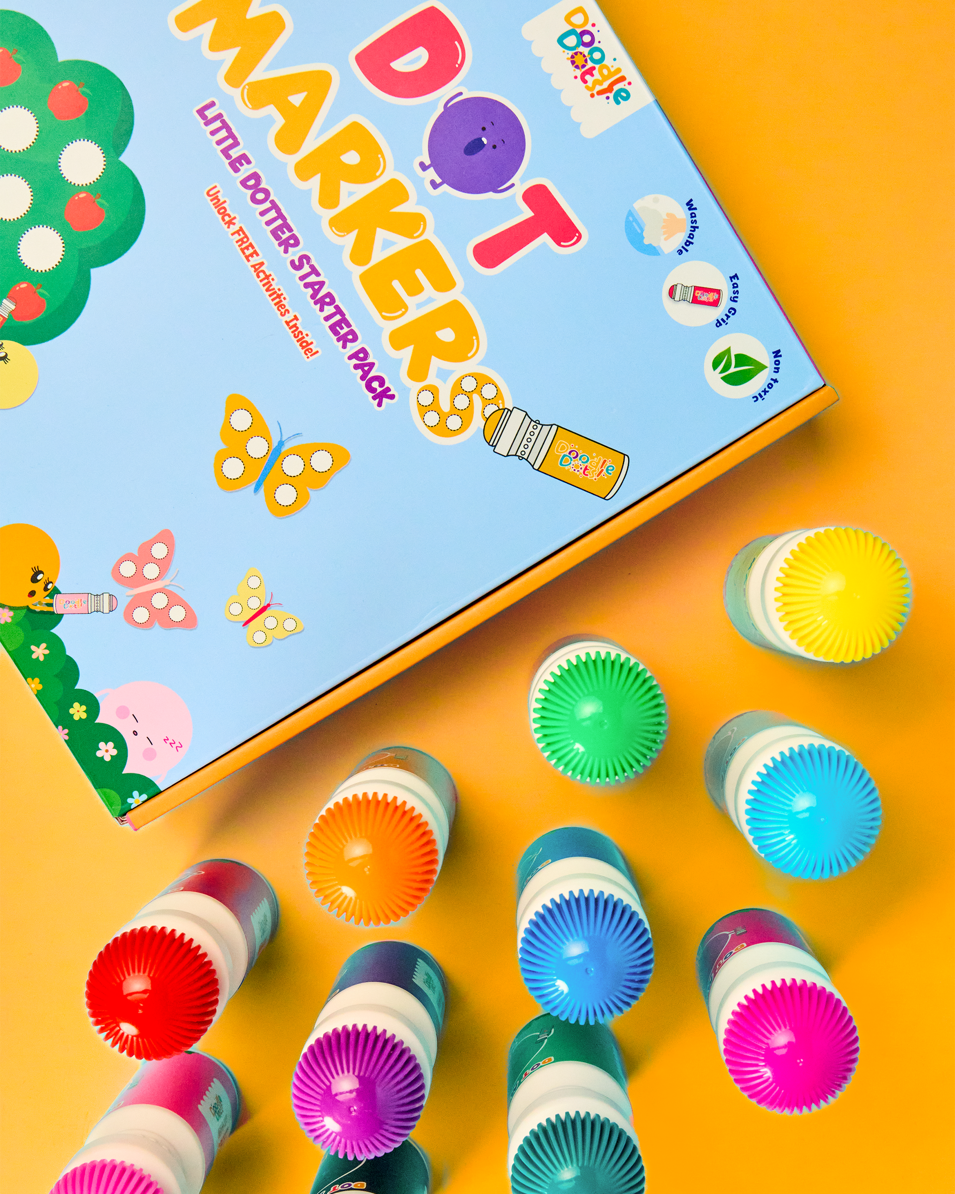 12-Pack Dot Marker Starter Kit + 10 Worksheets | Doodle Dots PH ...